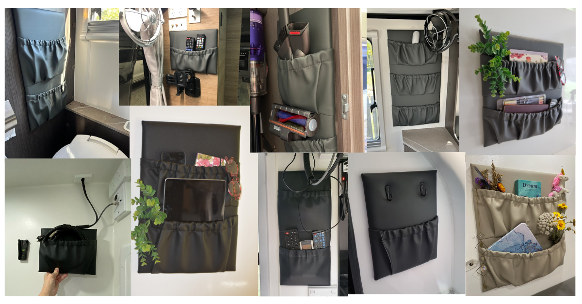 Roo Storage, Premium Caravan Wall Storage Pockets.
